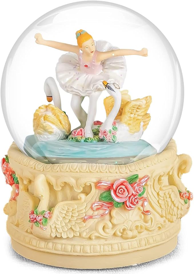 Amazon.com: Ballerina Snow Globe Music Box - Swan Lake Ballet Gifts for ...