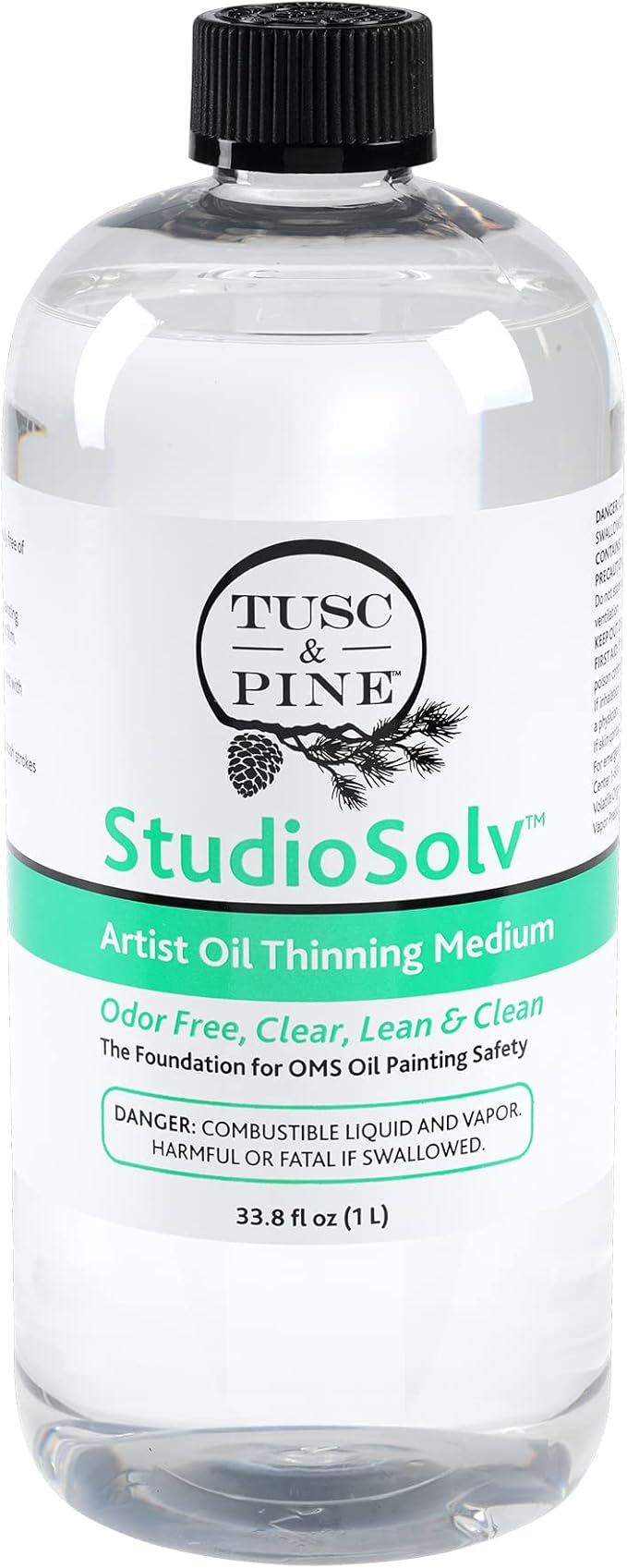 Amazon.com: Tusc & Pine StudioSolv™ Odorless Mineral Spirits 33.8oz (1L ...