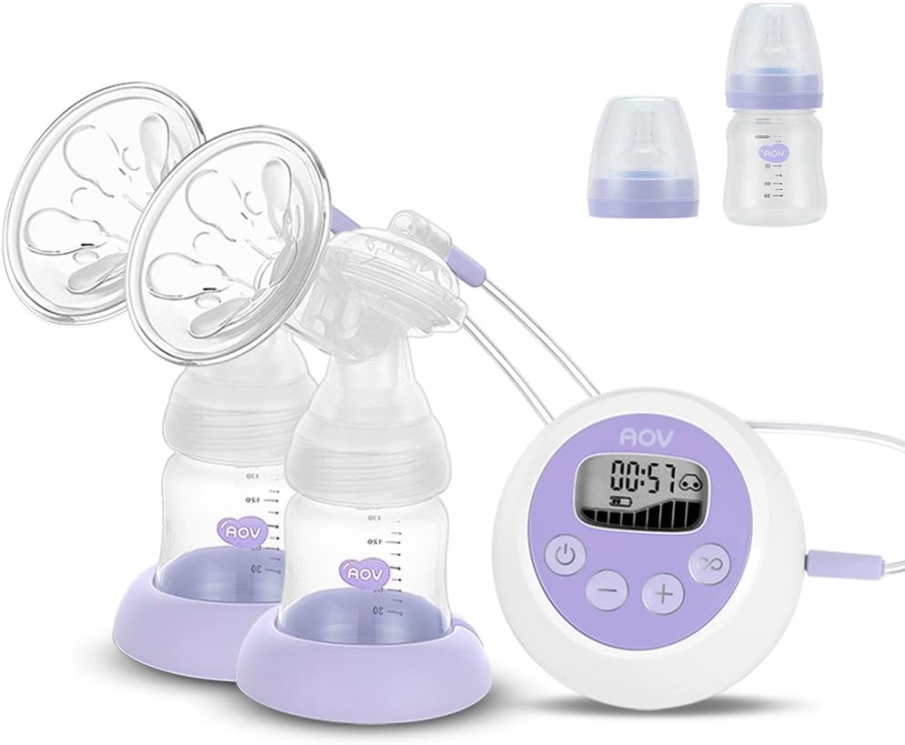 Electric Breast Pump Automatic Massage Comfort Dual Milkpump Postpartum ...