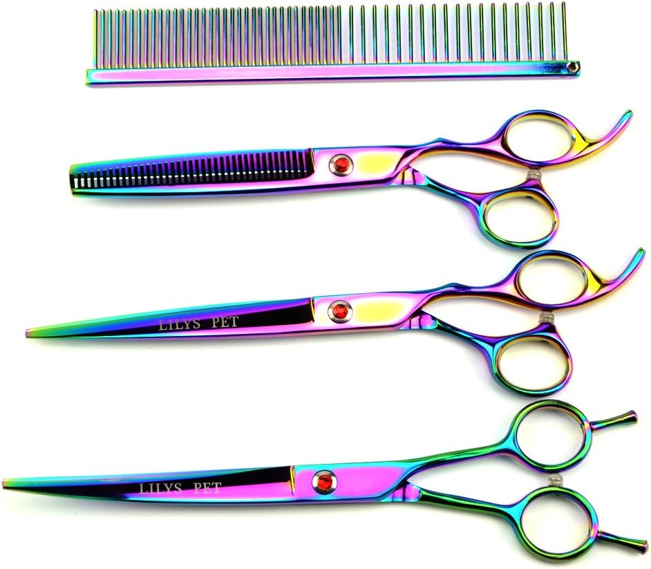 Amazon.com: LILYS PET Professional PET Grooming scissors Kit,Coated ...