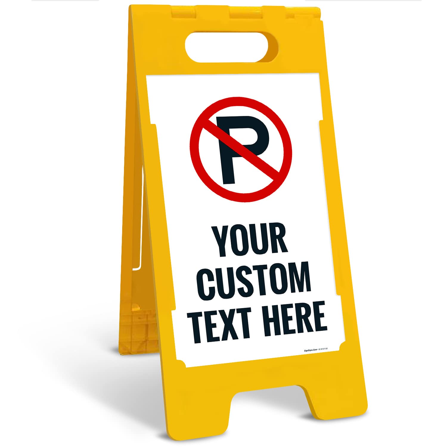 Amazon.com : Custom No Parking Folding Floor Sign, Sandwich Board/A ...
