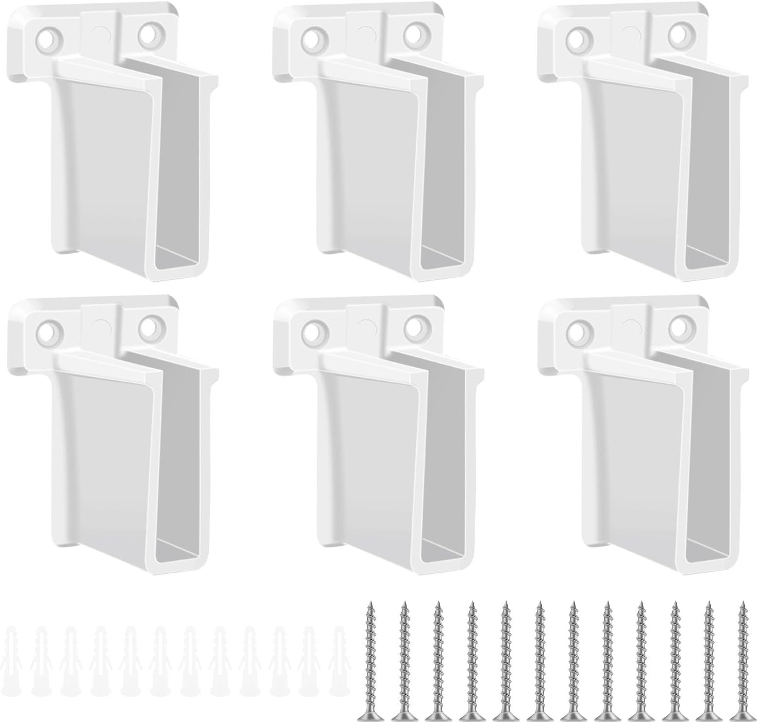 Amazon.com: 4-Pack White Plastic Closet Shelf Brackets - Heavy Duty ...