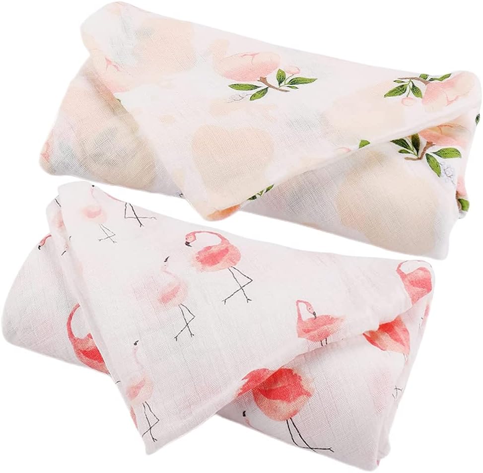 SGAVAHSG Large Muslin Cloths for Baby Girl 2-Pack 120X120cm Muslin ...