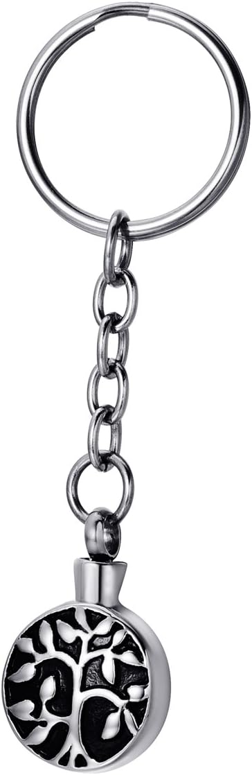 Amazon.com: COCO Park Life Tree Round Urn Pendant Cremation Keychain ...