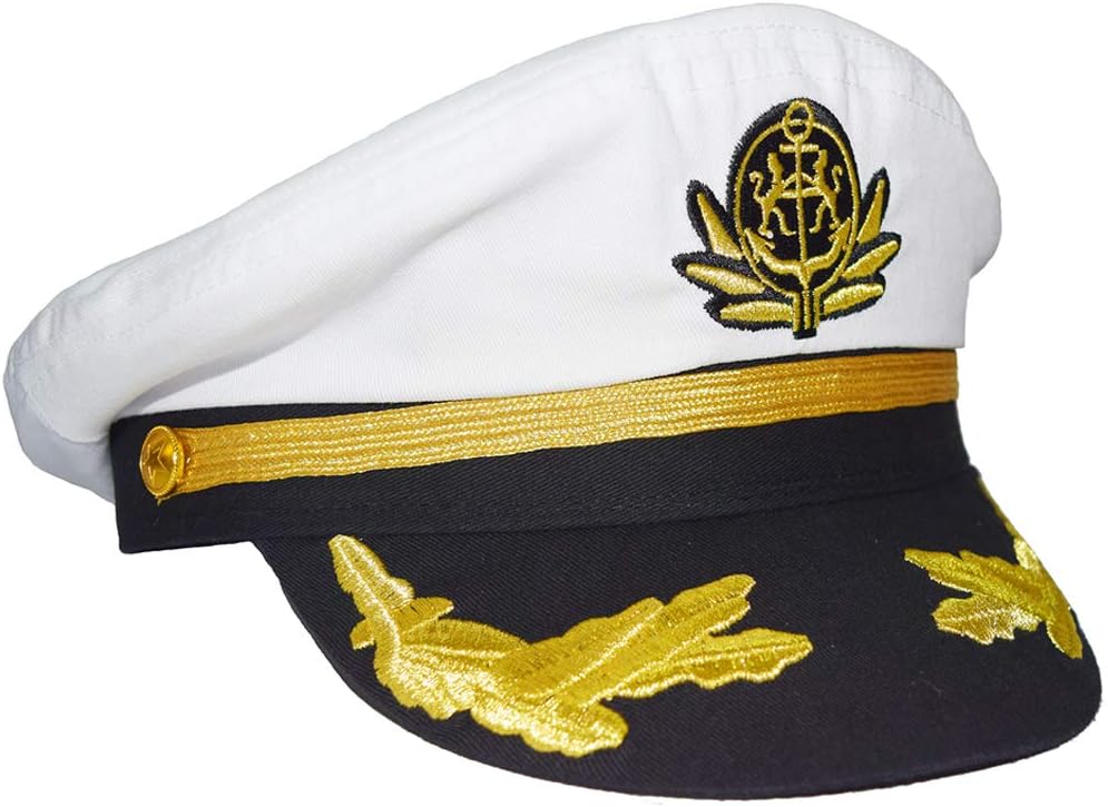 Sailor Ship Yacht Boat Captain Hat Navy Marines Admiral Cap Hat - Red ...