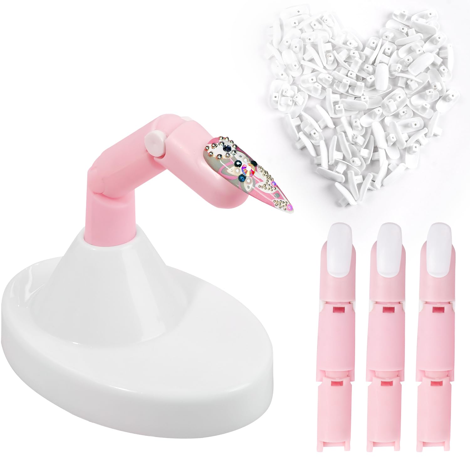 Practice Fingers for Acrylic Nails, Flexible Movable Fake Finger to ...