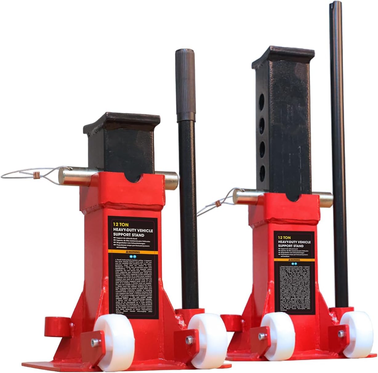Amazon.com: BIG RED Torin 12 Ton Heavy Duty Jack Stands: Pin Style Jack ...