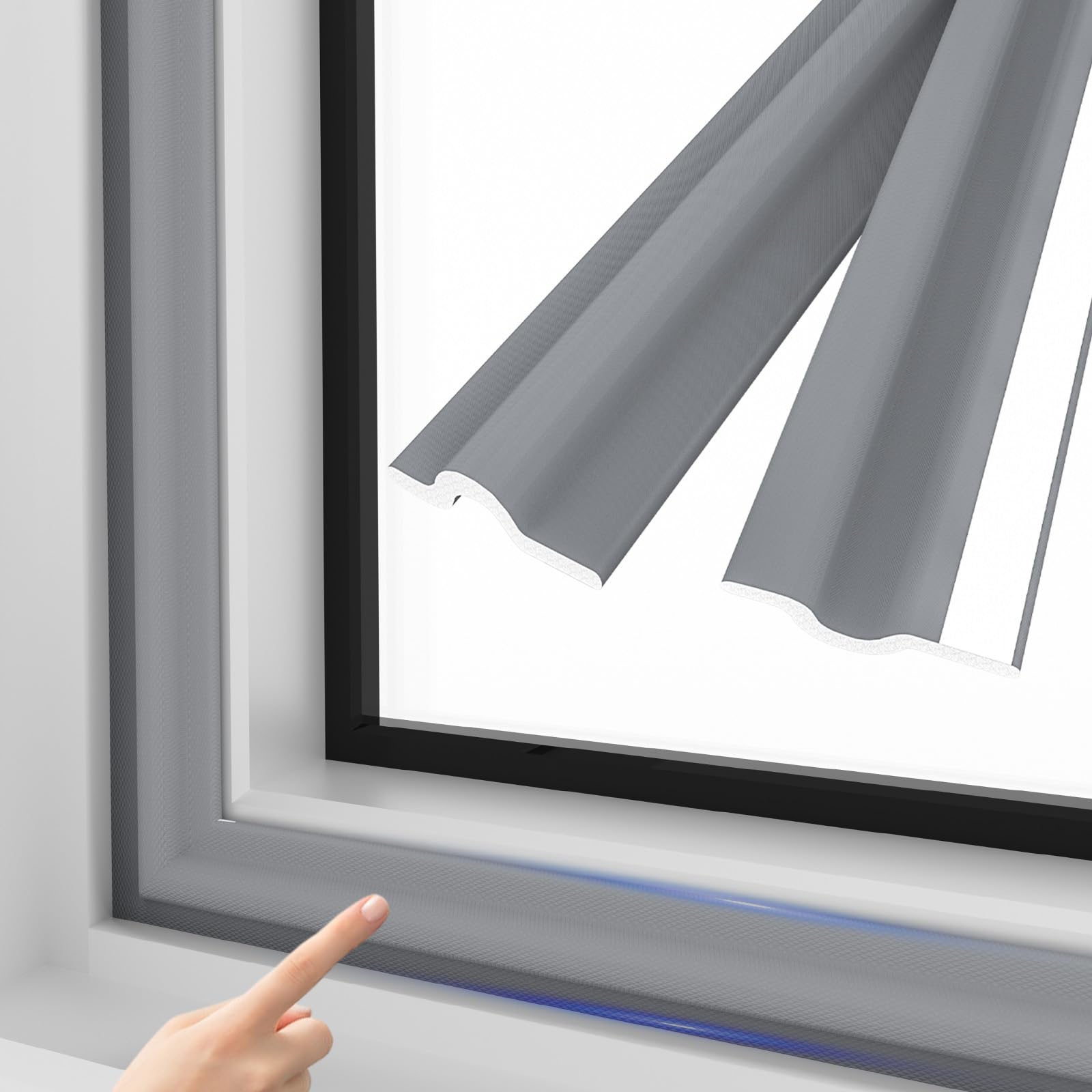 Window Draft Stopper Sweep, Window Door Weather Stripping Strip,Self ...