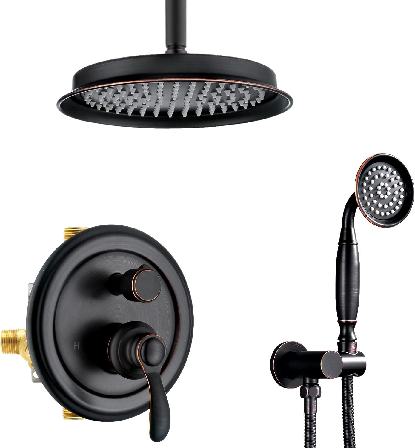 Amazon.com: Homekicen Antique Shower Faucet-Sets Complete: Ceiling ...