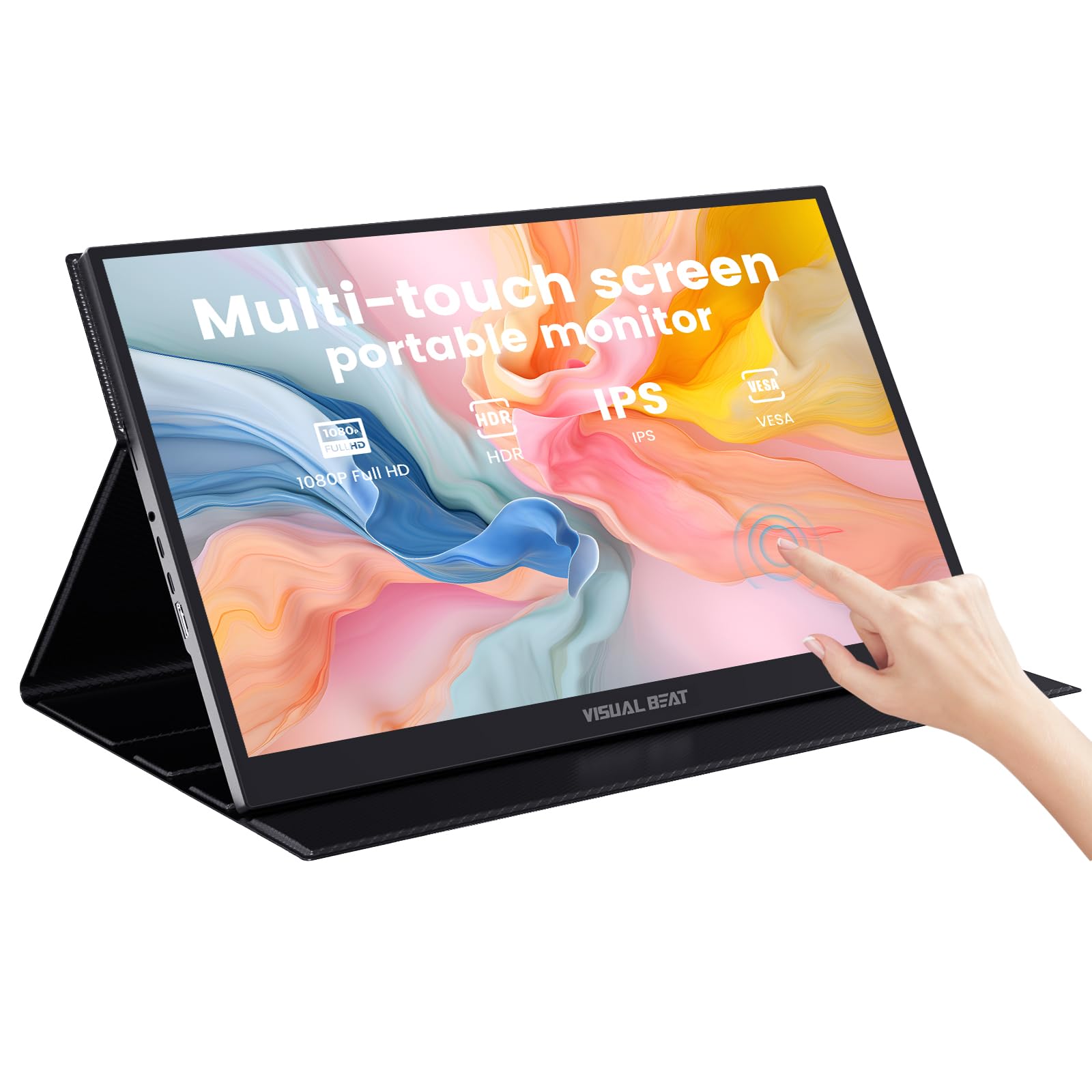 Amazon.com: Visual Beat Portable Touch Screen Monitor 17.3'' 1080P IPS ...