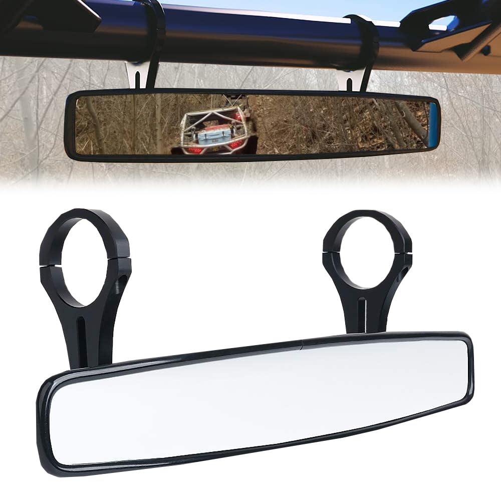 Amazon.com: Wide SXS UTV Rear View Mirror Convex Mirror with Clamps for ...