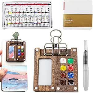 Amazon.com: Tobios Watercolor Kit，Mini Travel Pocket Artist Watercolor ...