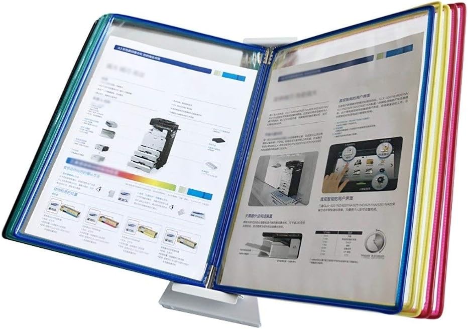 Amazon.com: Bxwjg Desktop Flip Display Folder, 10-Page Metal Loose-Leaf ...