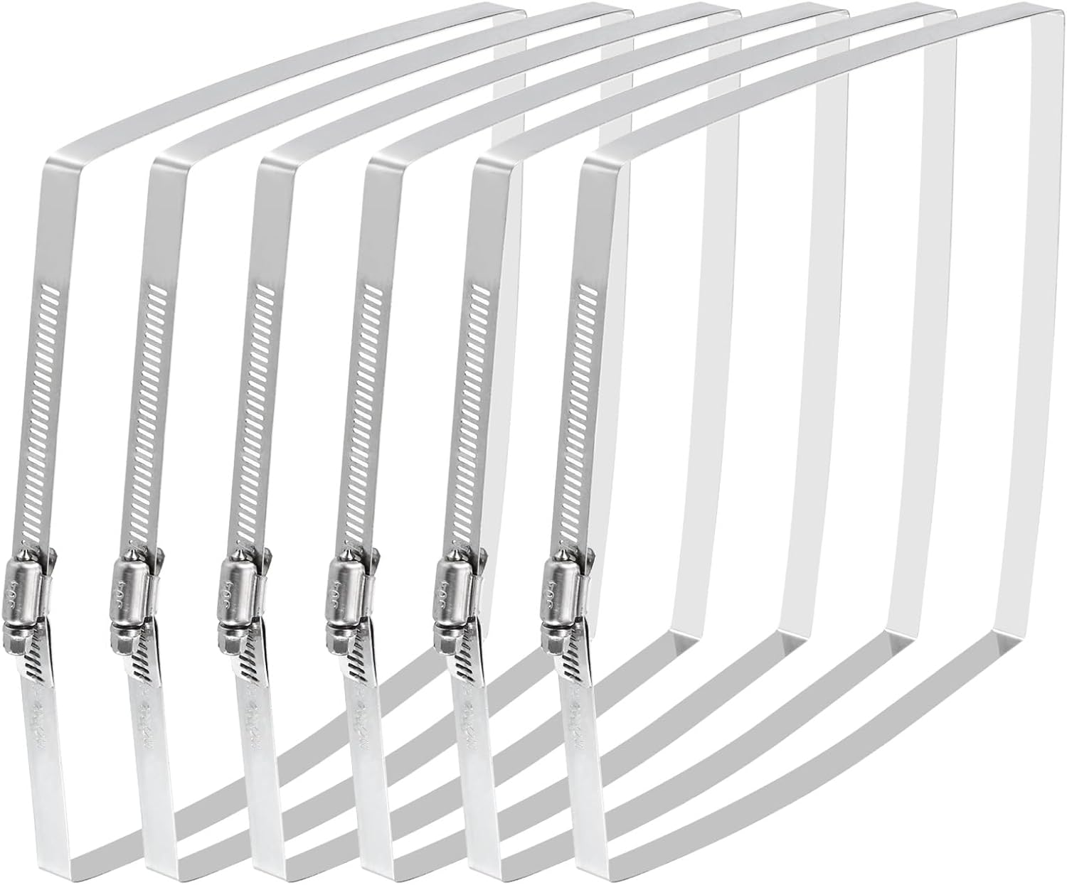 Amazon.com: uxcell Rectangular Hose Clamps, 8" x 8" 304 Stainless Steel ...