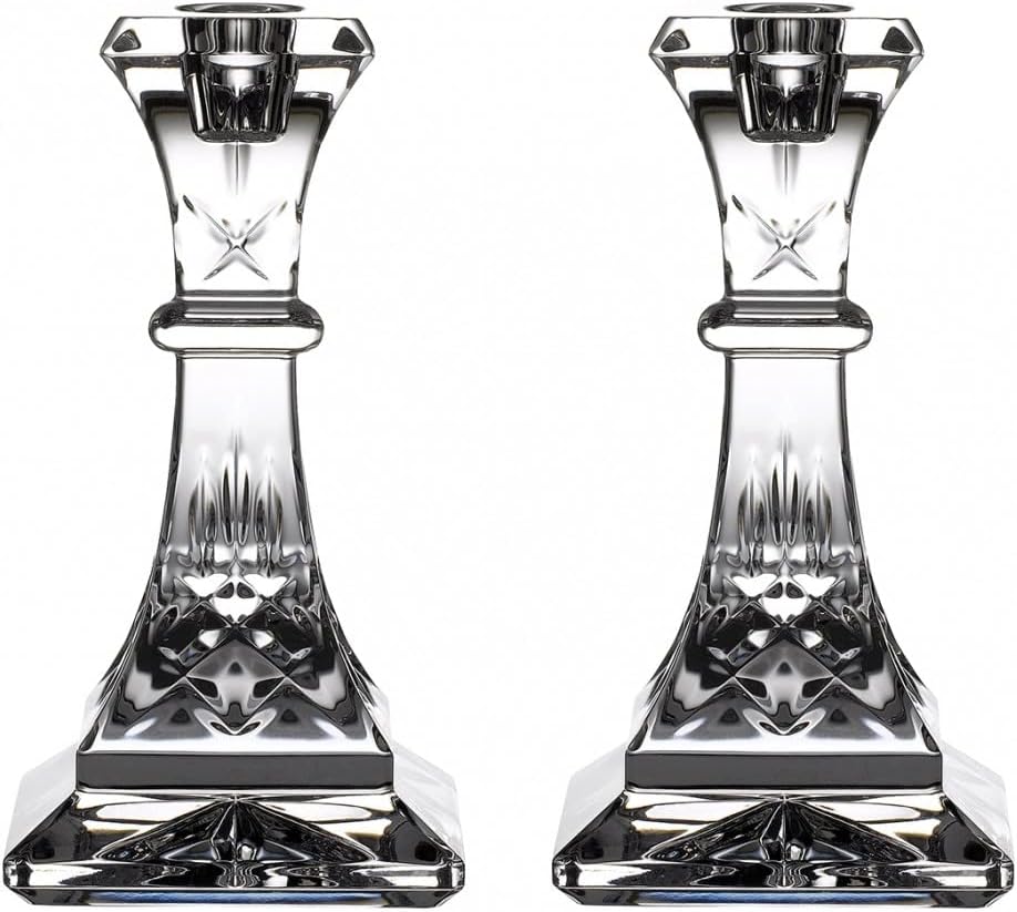 Amazon.com: Waterford Crystal Lismore Candlestick 6" Pair : Home & Kitchen