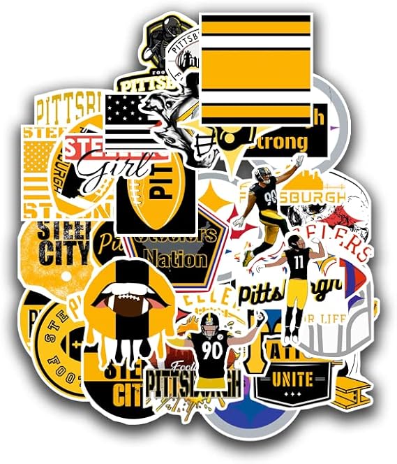 Amazon.com: 39 PCS American Football Rugby Stickers for Water Bottle ...