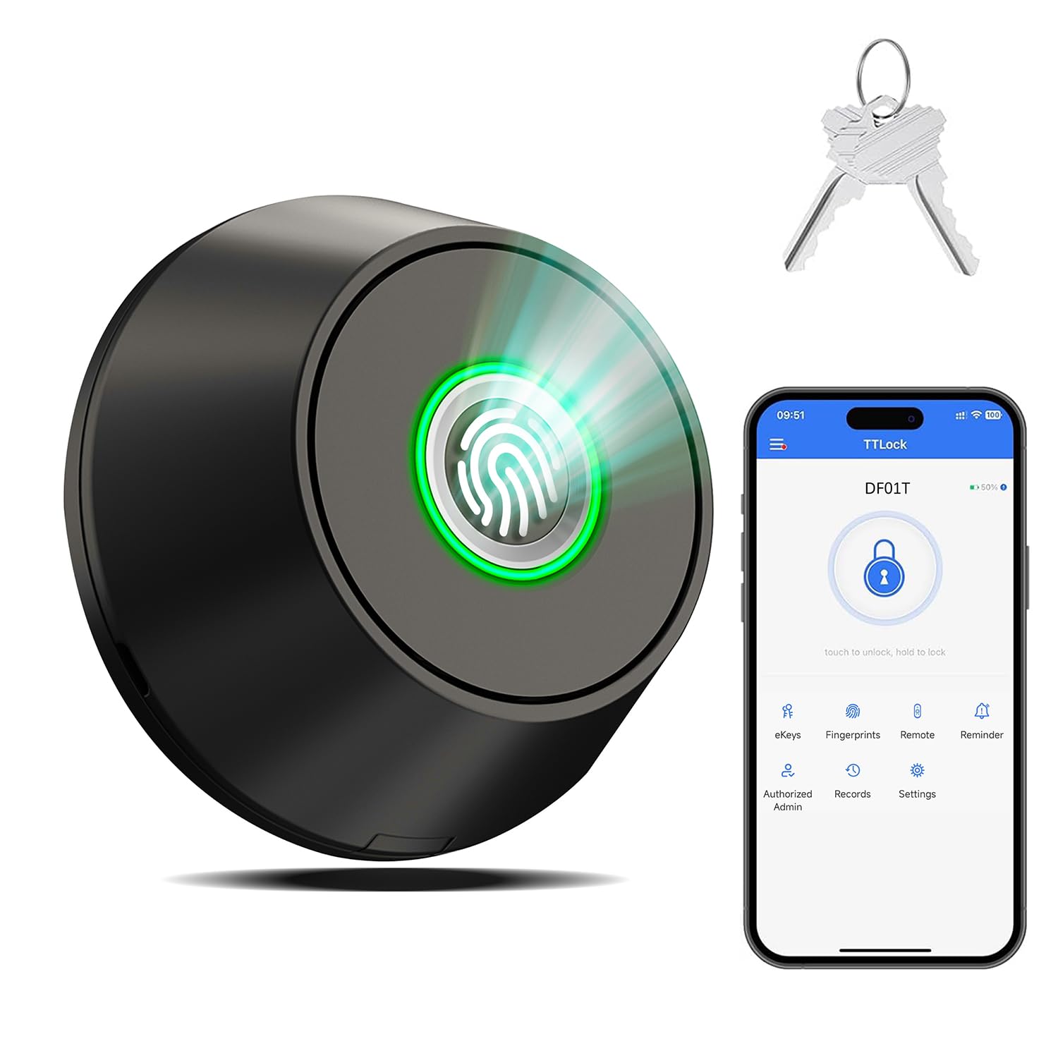 Fingerprint Keyless Entry Door Lock,Smart Deadbolt Lock with App ...