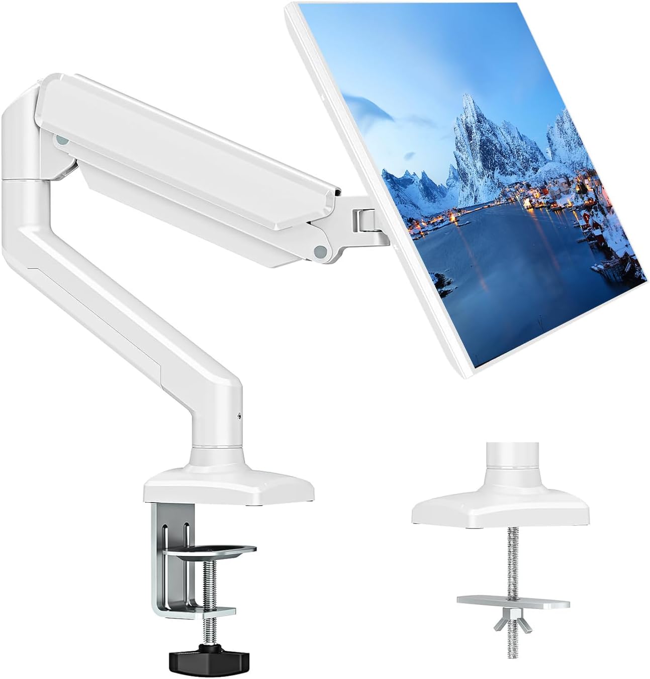 Xkimos Single Monitor Arm, Adjustable Ergonomic Single Monitor Mount ...