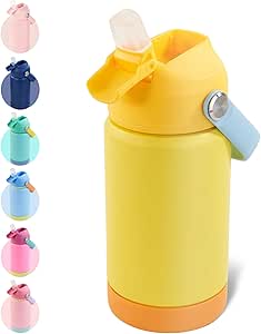 Amazon.com: Kerilyn 12oz Kids Water Bottle, Stainless Steel Insulated Water Bottle For Kids ...