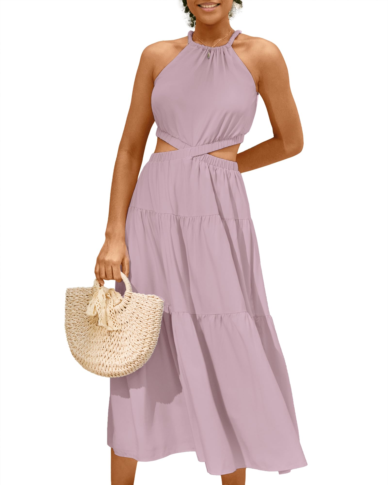 Snapklik.com : MIHOLL 2025 Casual Maxi Dresses For Women Sexy Halter ...