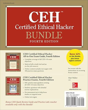CEH Certified Ethical Hacker Bundle, Fourth Edition: Walker, Matt ...