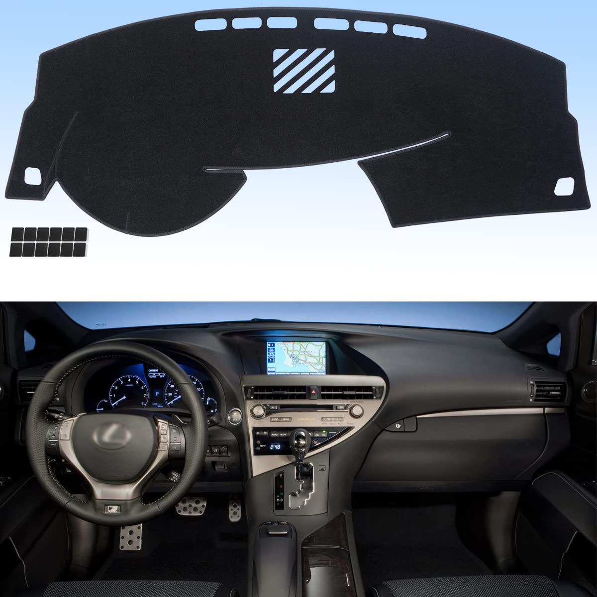 Snapklik.com : AUQDD Dashboard Cover Mat Fit For 2010 2011 2012 2013 2014 2015 Le-xus RX270