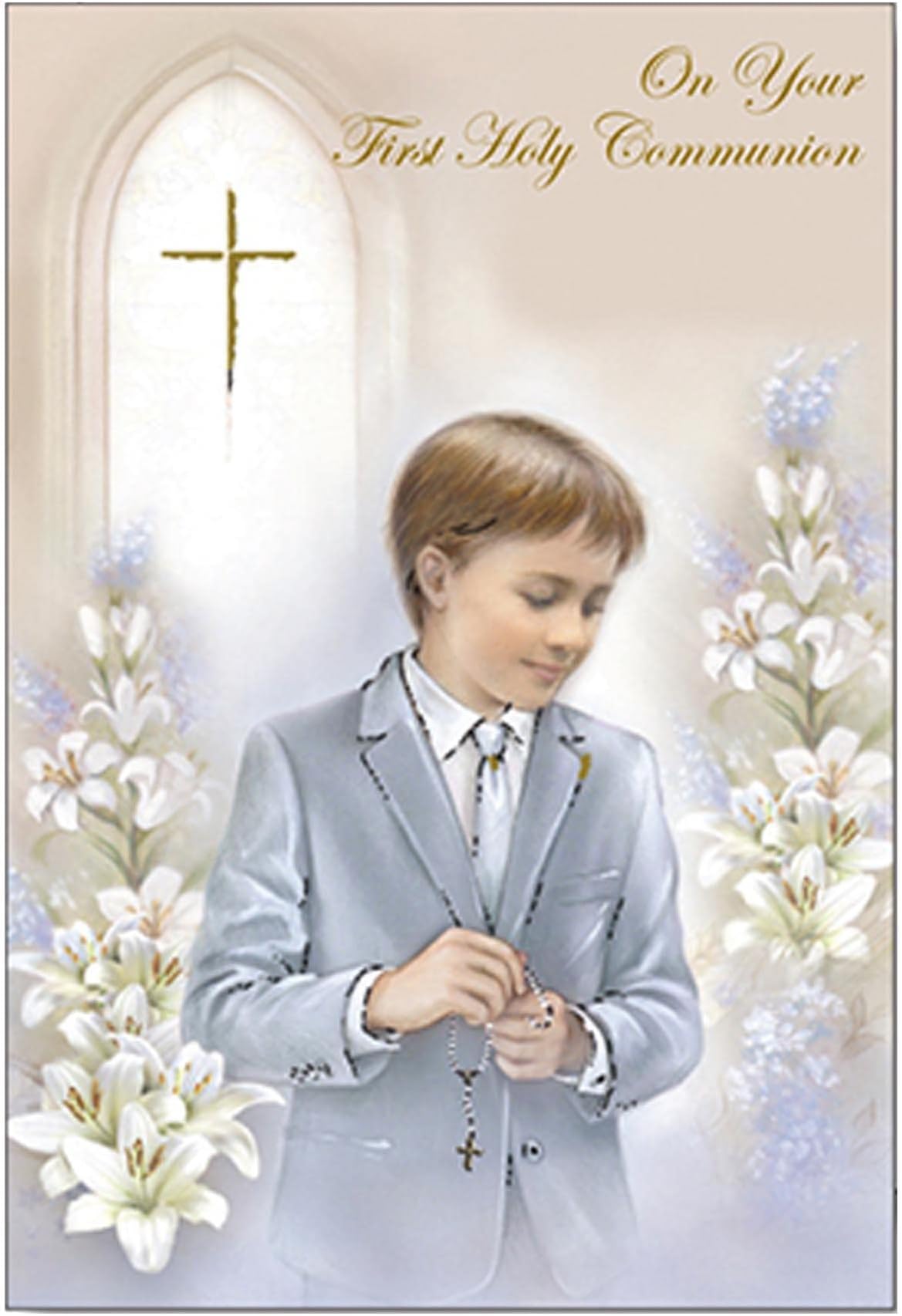 Claire Giles Toast Holy Communion Boy Card TOA27,blue|white|black ...
