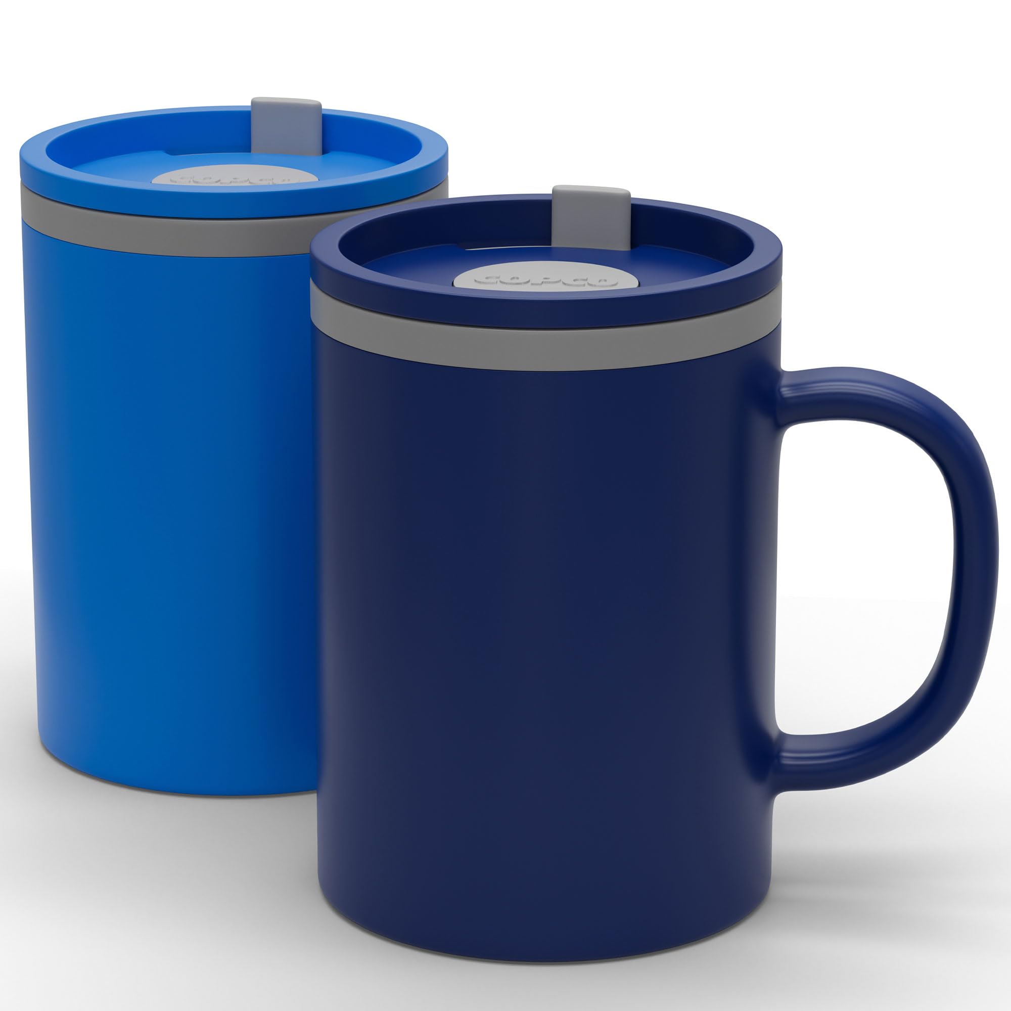 Amazon.com | Copco Iconic 16oz Double Wall Insulated Desk Mug with Lid ...