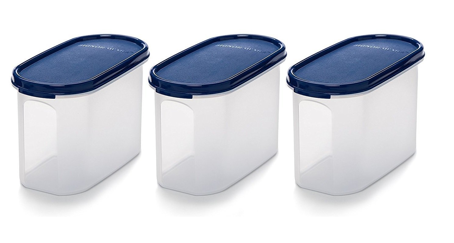 Signoraware Modular Oval No.2 Plastic Container Set, 1.1 litres, Set of ...