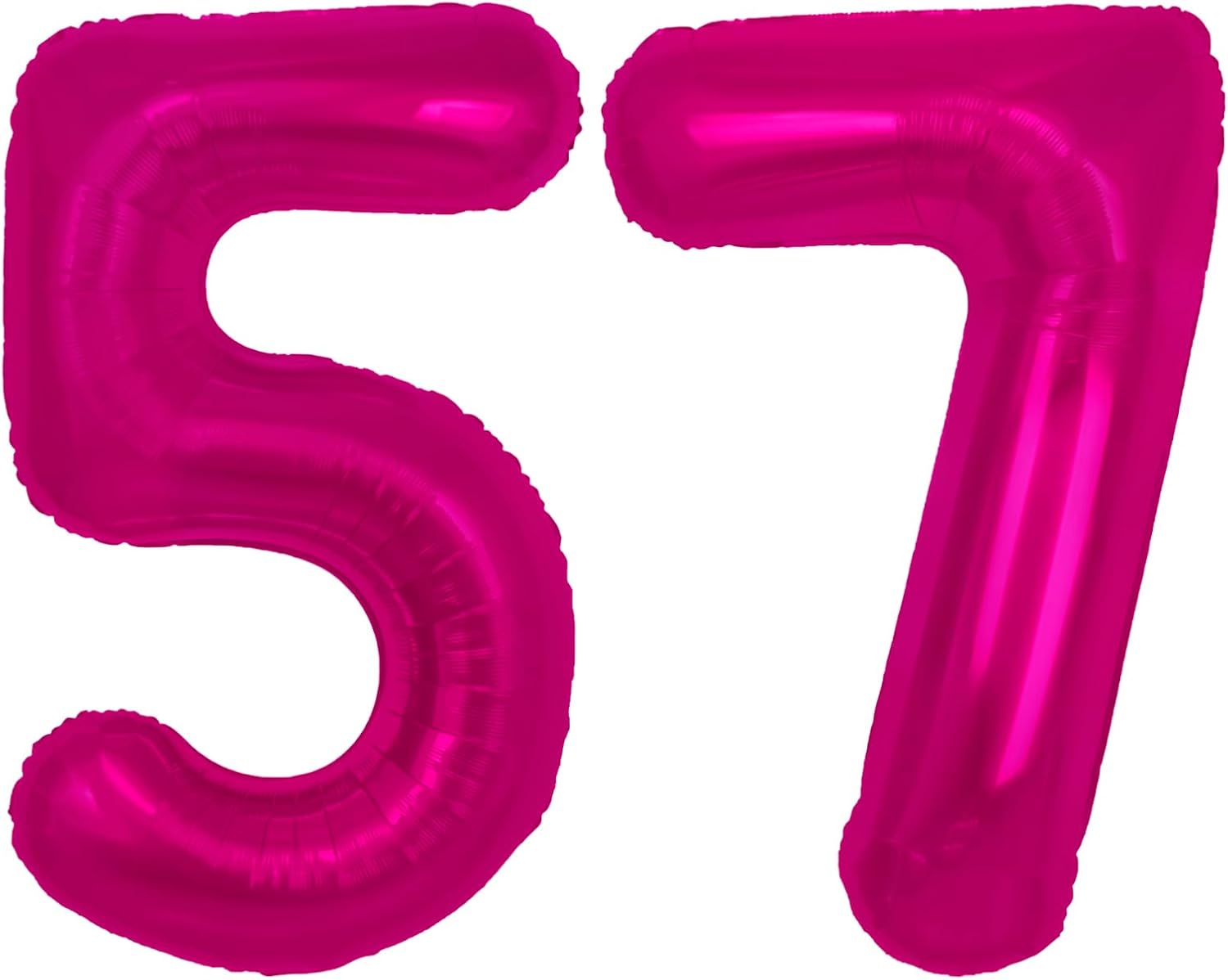 Amazon.com: 40 inch Number Balloon 57, Rose Pink Big Number 57 Balloons ...