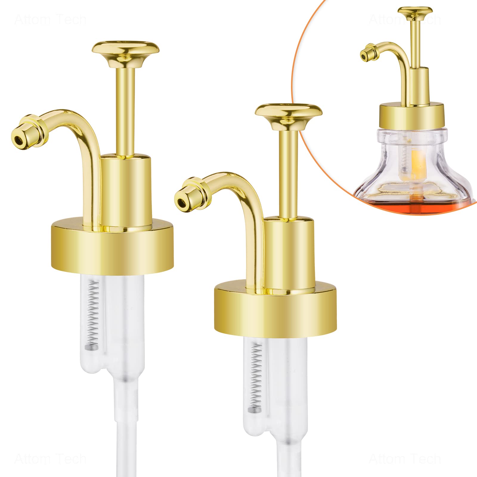 Amazon.com: NiHome Coffee Syrup Pump Dispensers 2-Pack, Coffee Bar ...