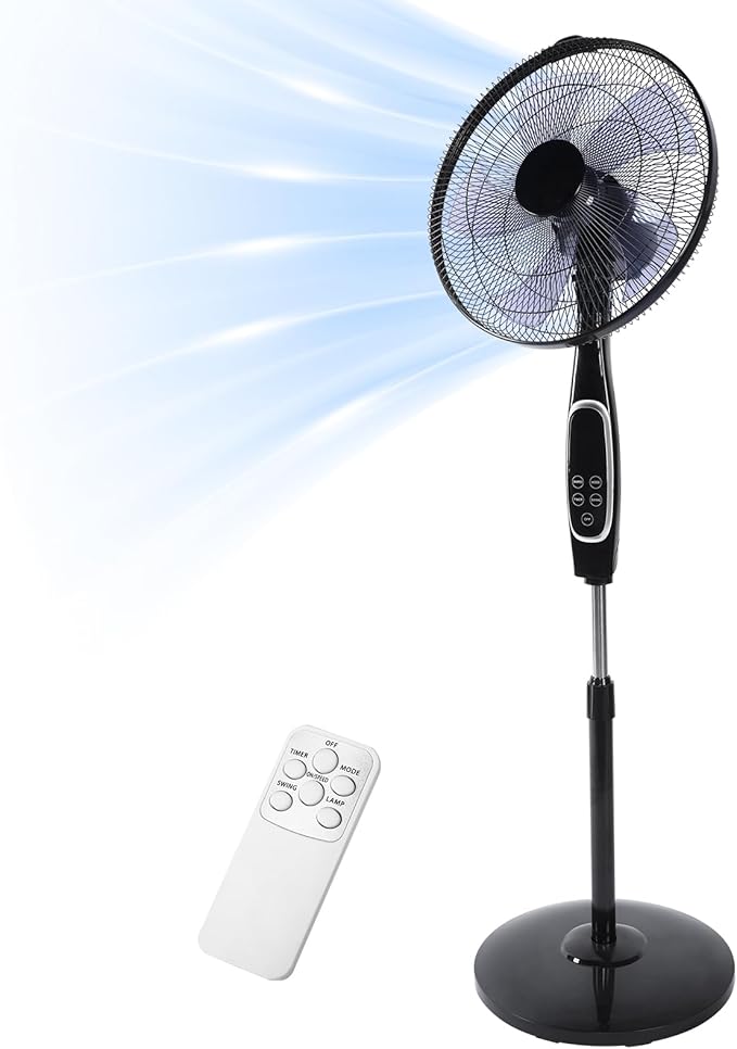 Amazon.com: Simple Deluxe Advanced 16-Inch Stand Fan with Remote ...