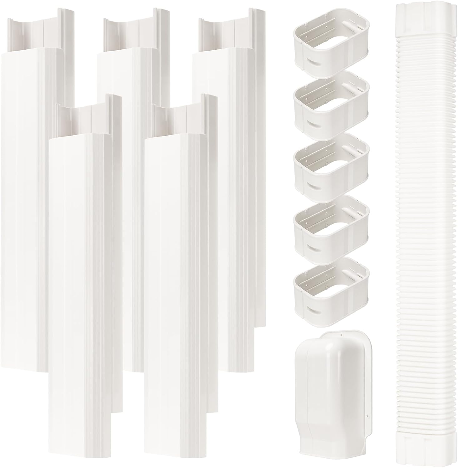 Amazon.com: 4" W 9Ft L Line Set Cover Kit for Mini Split Air ...