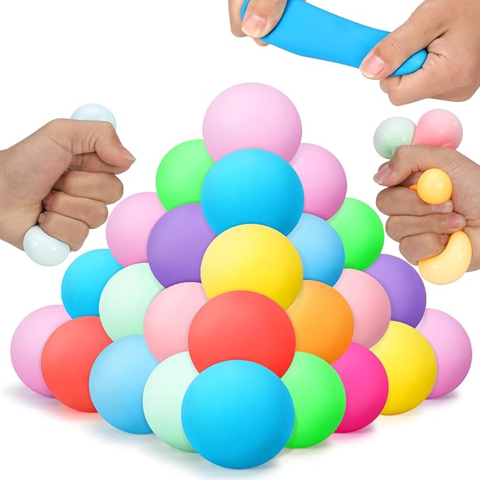 ASPULU 36-Piece Colorful Stress Ball Set for Anxiety Relief