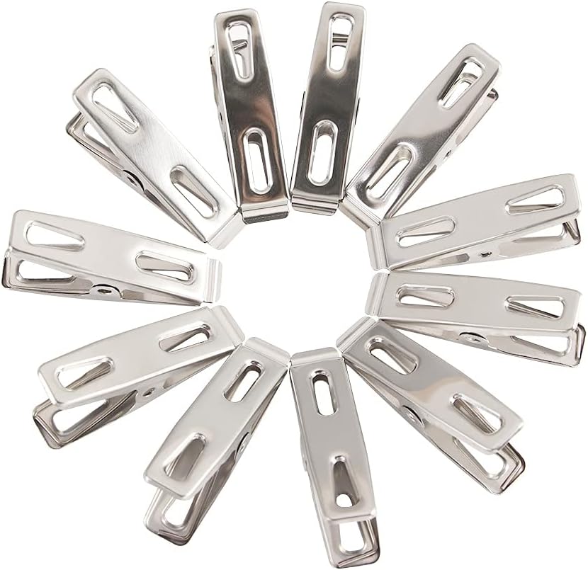 Amazon.com: Non Slip Large Strong Grip Clothes Pegs 20pcs Stainless ...