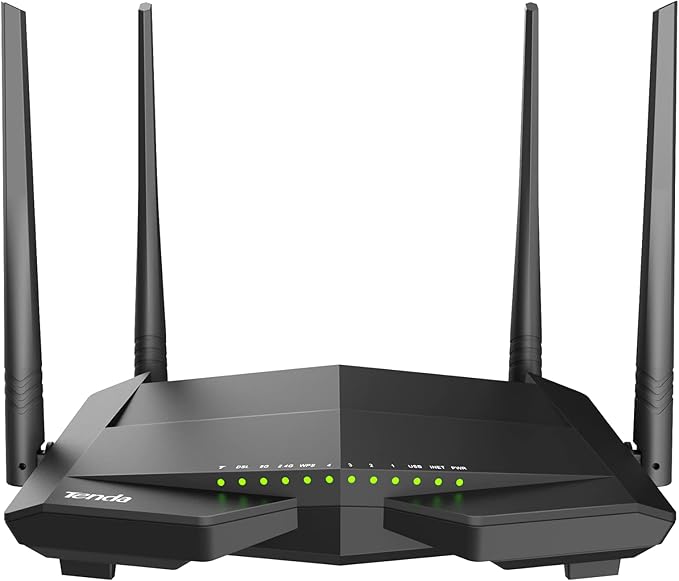 Tenda V12 Modem Router (AC1200 300 Mbit/s at 2.4GHz + 867 Mbit/s at ...