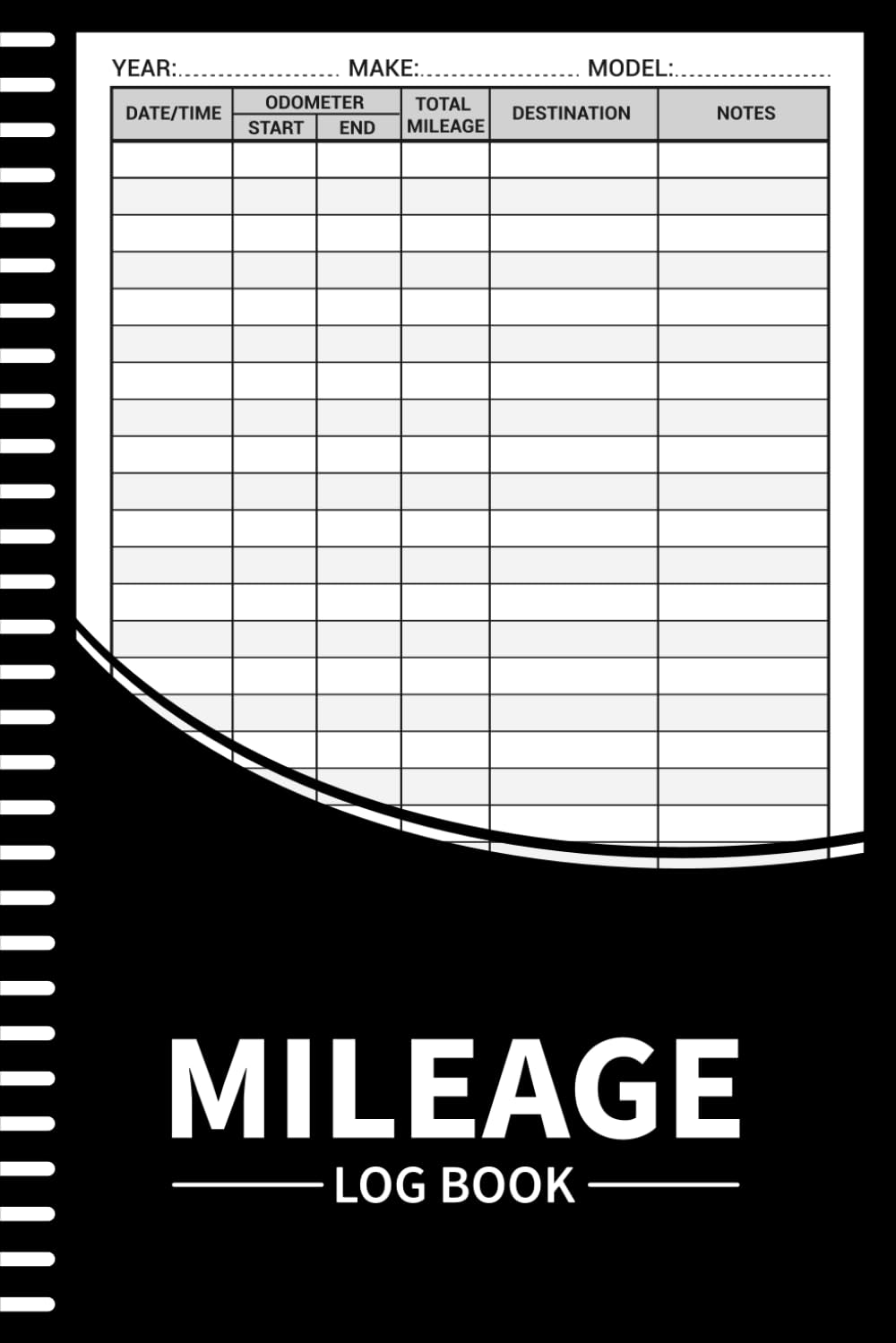 Mileage Log Book: Auto Mileage Journal, Odometer Tracker Logbook, Truck ...