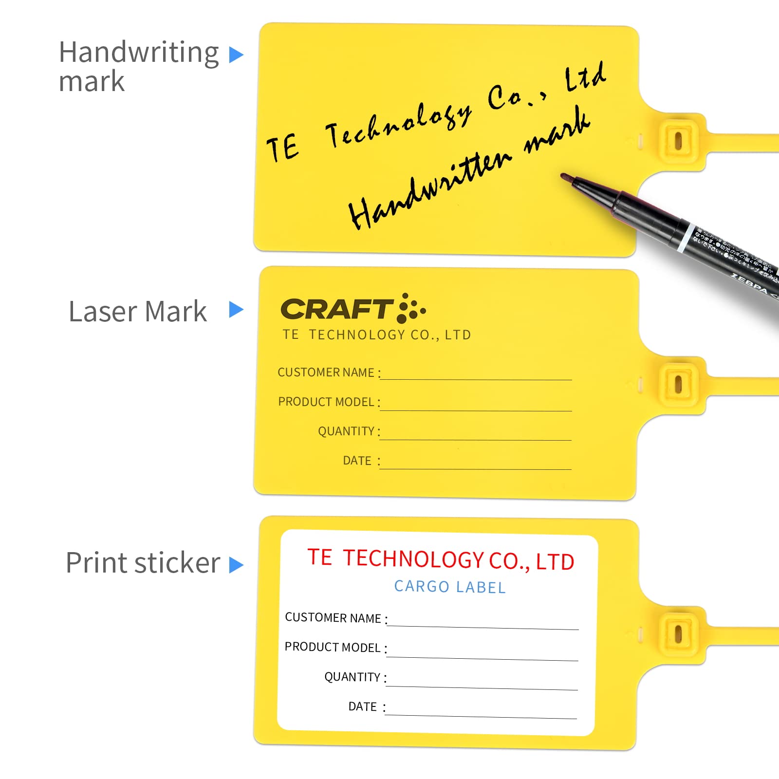 Snapklik.com : LeadSeals 100 Yellow Plastic Tags Water Proof Shipping ...