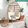 Amazon.com : YITAHOME Swivel Outdoor Egg Chair, Wicker Patio Rotating ...