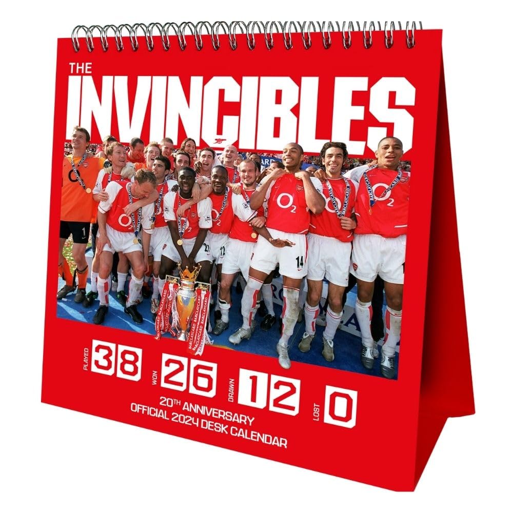 Amazon.com : Arsenal FC 2024 Desk Calendar, Month To View Desk Calendar ...