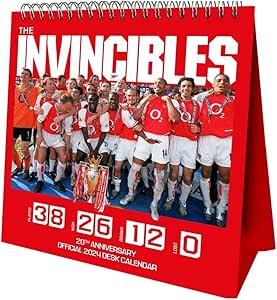 Arsenal FC 2024 Desk Calendar, Month To View Desk Calendar, Official ...