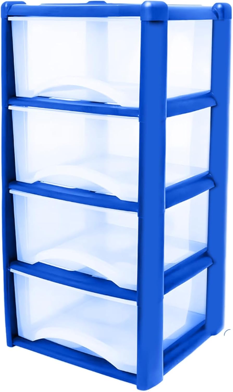 Neat. 4 Plastic Storage Drawers, Space-Saving Draws for Office & Home ...