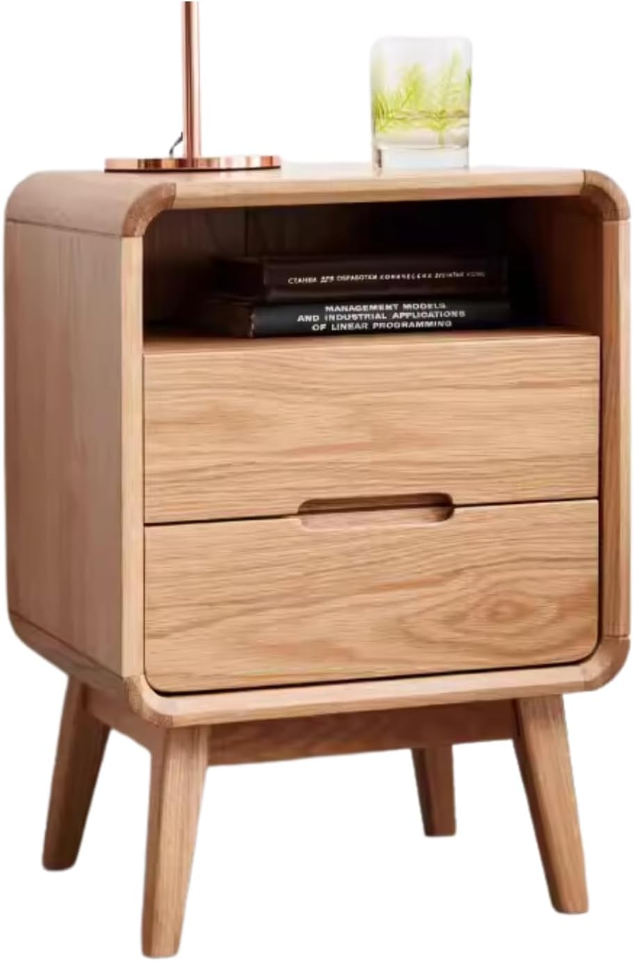 Amazon.com: Grewood 100% Solid Oak Wood Bedside Table - Small ...
