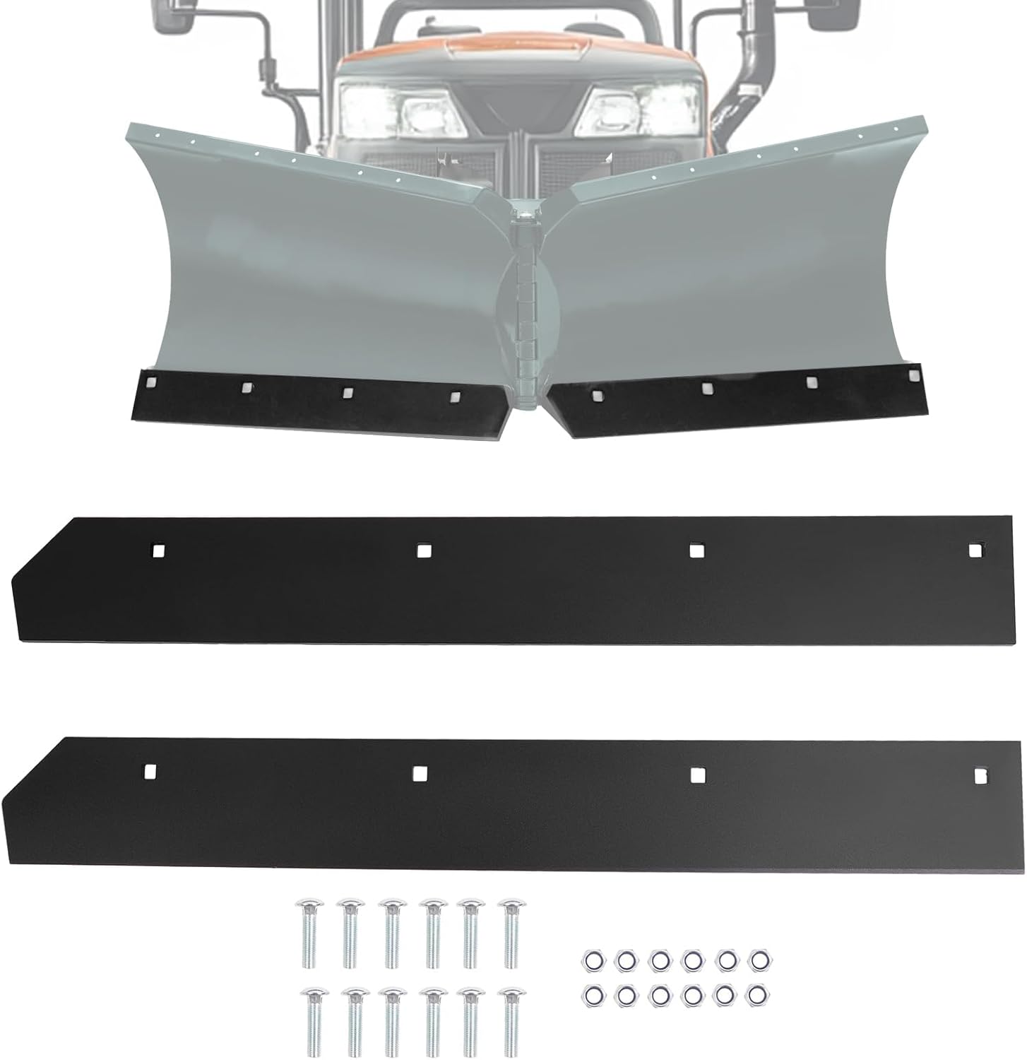 Amazon.com: WUTIST Snow Plow Cutting Edge Both 48" Halves and Bolt kit ...