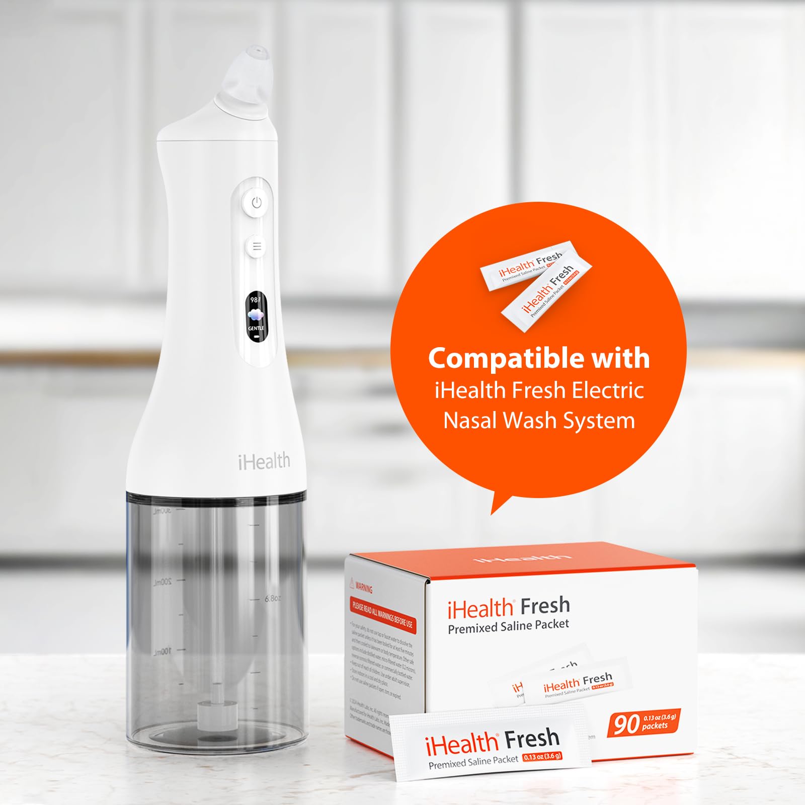 Snapklik.com : iHealth Fresh Premixed Saline Packet 90 Packets, 0.9% ...