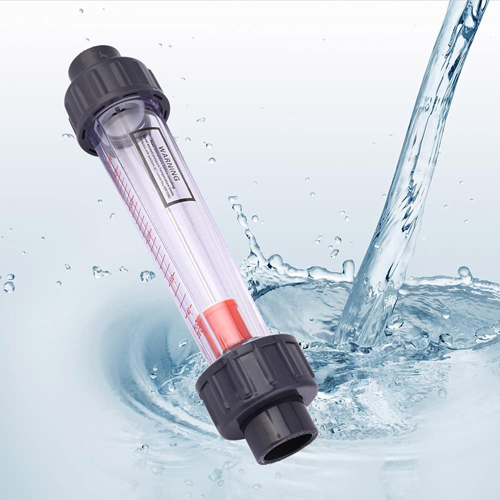 Flow Meter Gauge, Flowmeter Plastic Glass for Measure Acid for Neutral ...