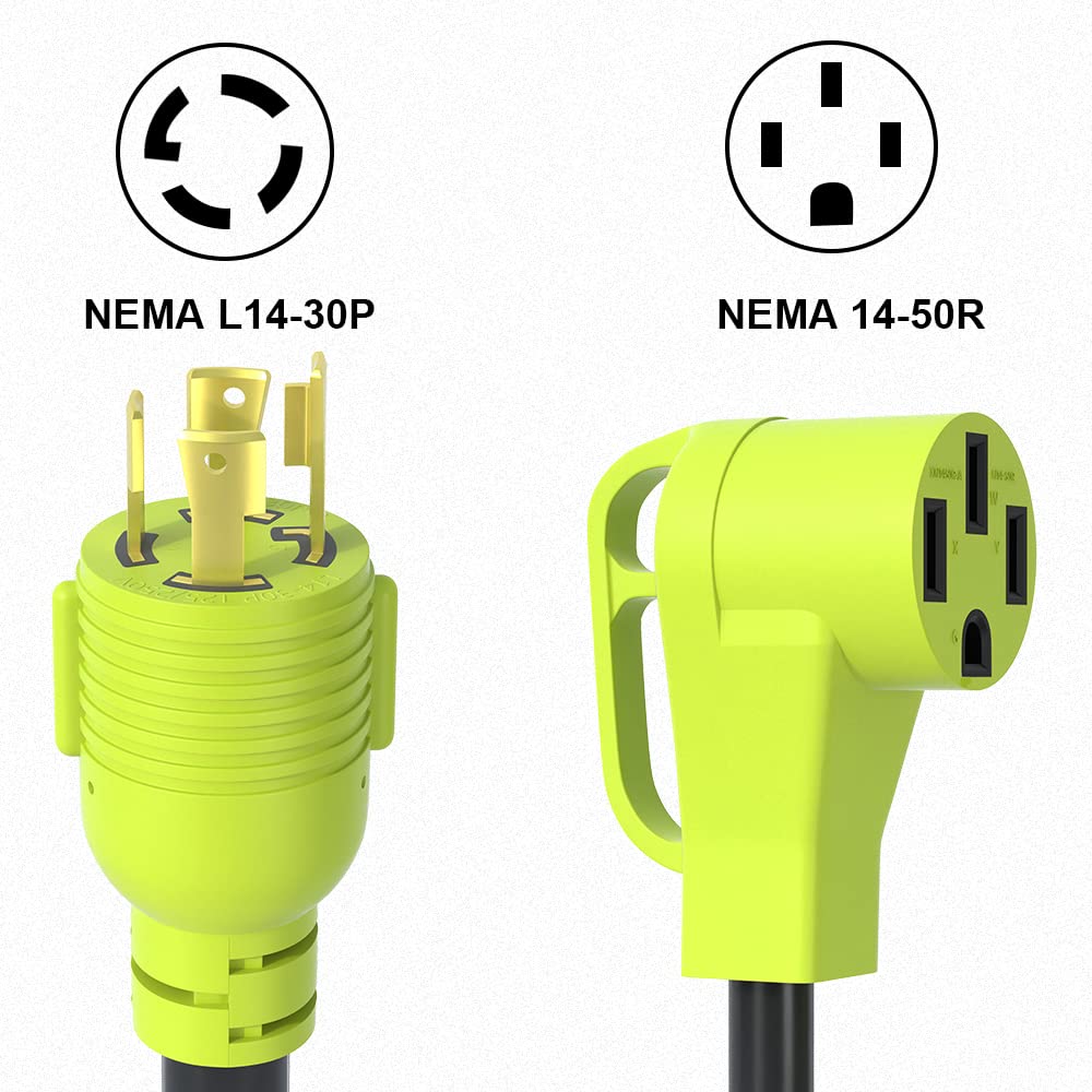 Snapklik.com : XGGYA 4 Prong 30 Amp To 50 Amp RV Generator Adapter Cord ...