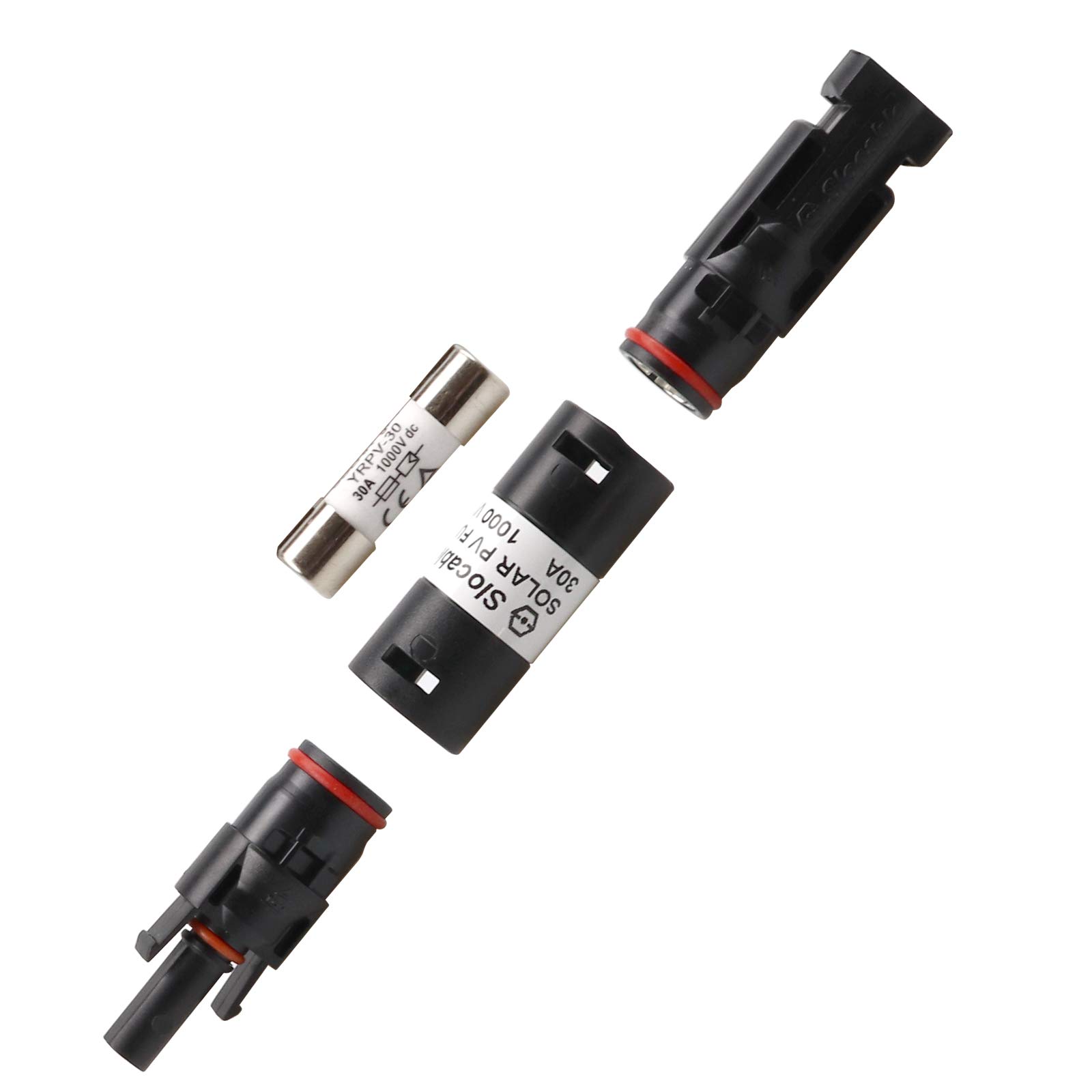 Snapklik.com : 30 Amps Solar Fuse Holder, Male And Female Connector ...