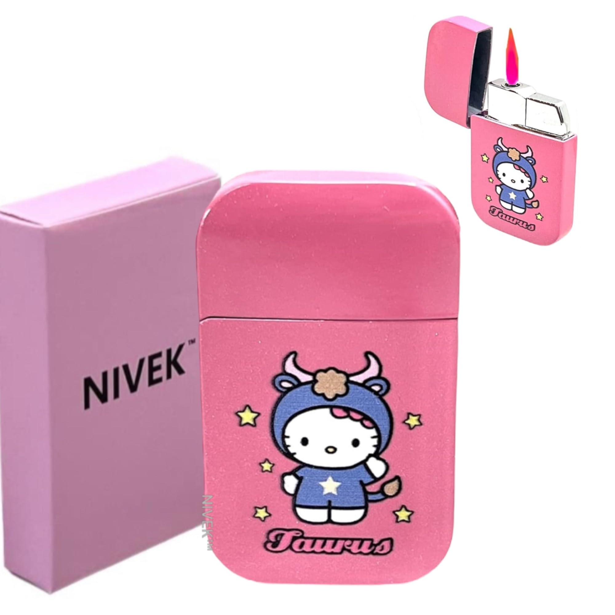 Amazon.com: NIVEK Kitty Cat Lighter Y2k 12 Consetellations Horoscope ...
