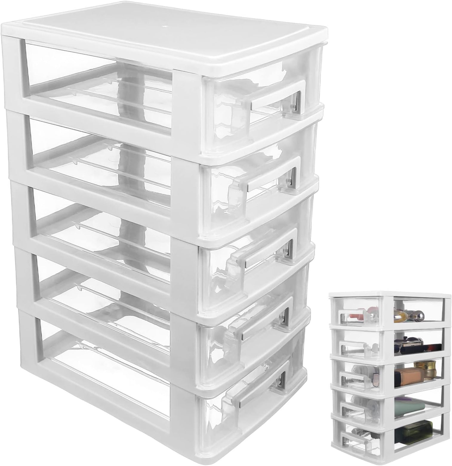 MAGICLULU 1 Set Storage Cabinet Plastic Drawer Type Closet 5 Drawer ...